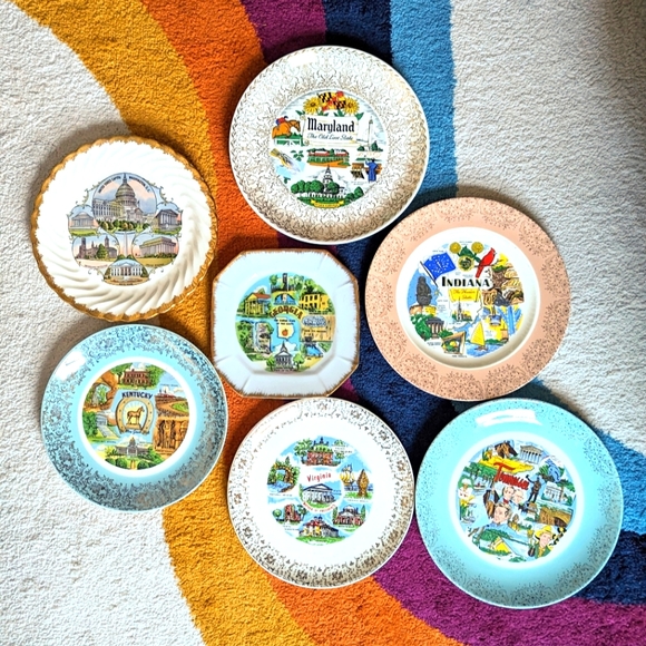 Vintage | Accents | Vintage State Plates | Poshmark